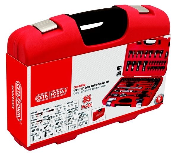 Ceta Form C20-85PH2 85 Parça 1/4'' + 1/2'' Lokma Takımı en ucuz