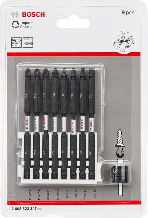 Bosch - Impact Control Serisi Çift Taraflı Vidalama Ucu 9'lu Set *110mm ...